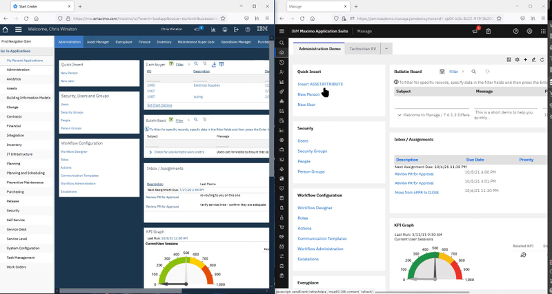 Maximo Development,Support and Training : Maximo Manage UI Differences for the Maximo 7.6.x User